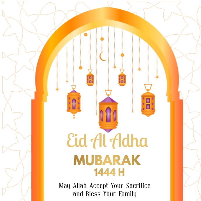 eid wishes template | PosterMyWall