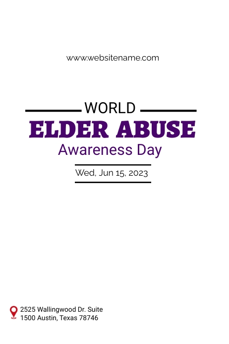 elder abuse awareness day flyer Template | PosterMyWall