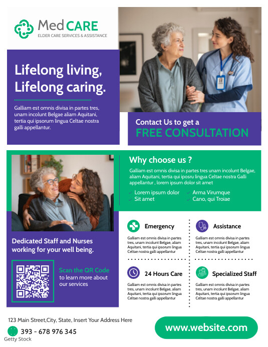 Copy of Elder care assistance services flyer template | PosterMyWall