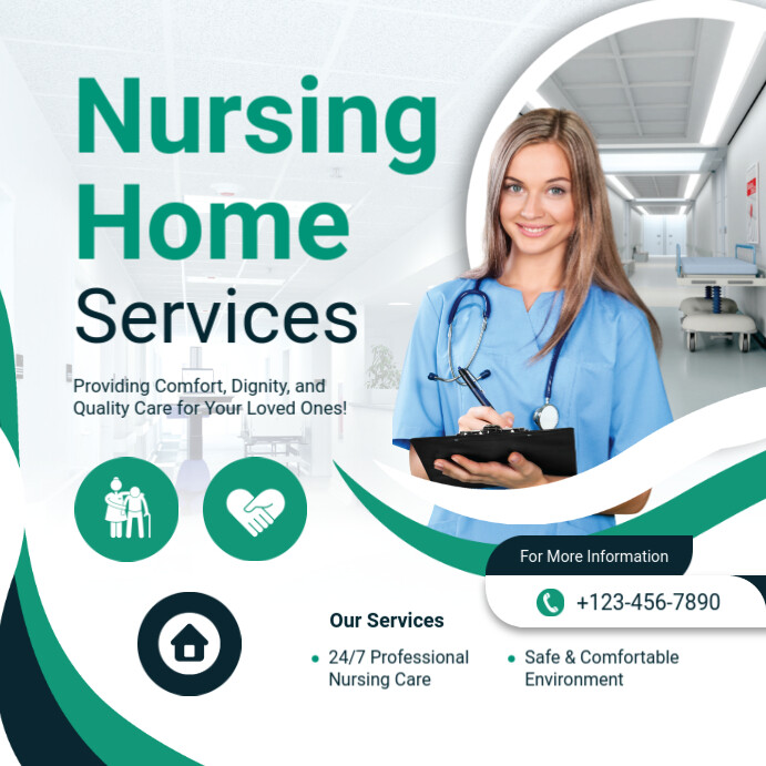 Elder Care Service Ad Template | PosterMyWall