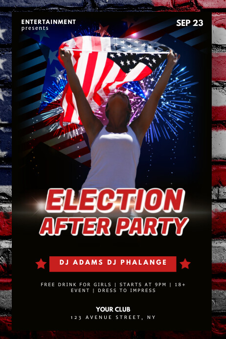 Election After Party Flyer Template | PosterMyWall