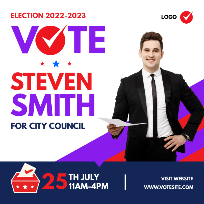 Election Campaign Ad Instagram Post Template | PosterMyWall