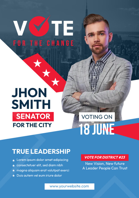 Election Campaign Flyer Template, | PosterMyWall