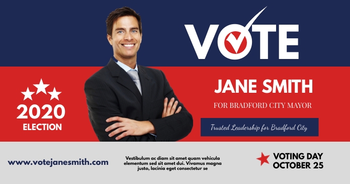 Election Campaign Postcard Template | PosterMyWall