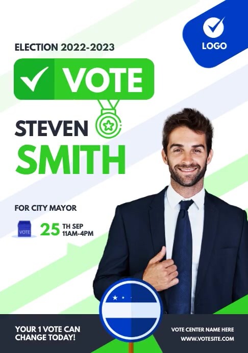 Election Campaign Poster, Flyer Template | PosterMyWall
