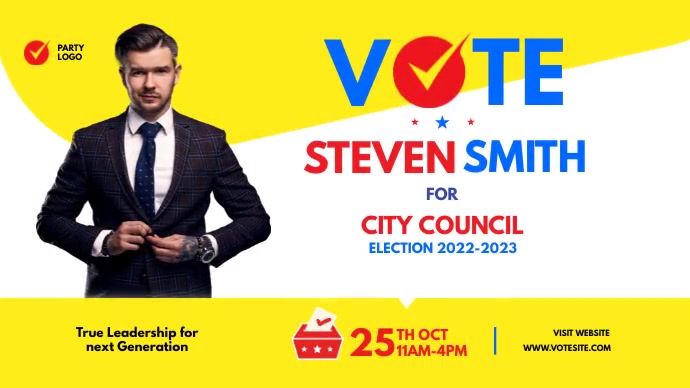 Election Campaign Twitter post Template | PosterMyWall