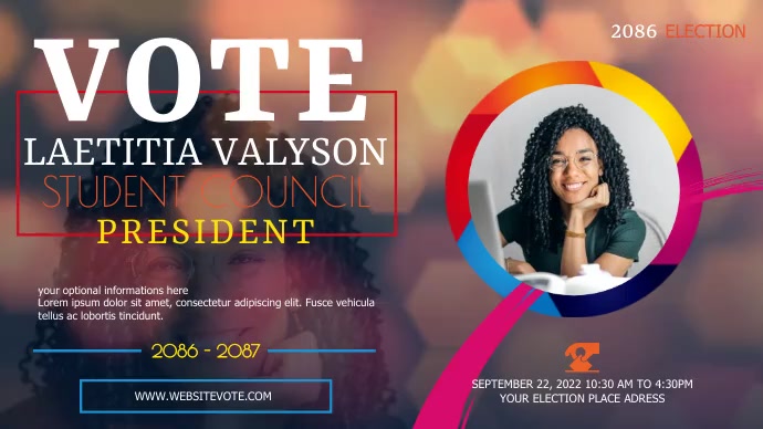 Election Campaign Twitter video Template | PosterMyWall