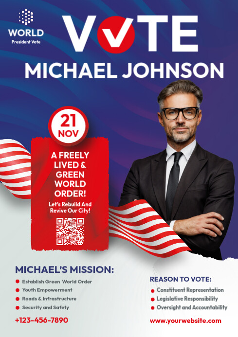 Election candidate flyer template | PosterMyWall