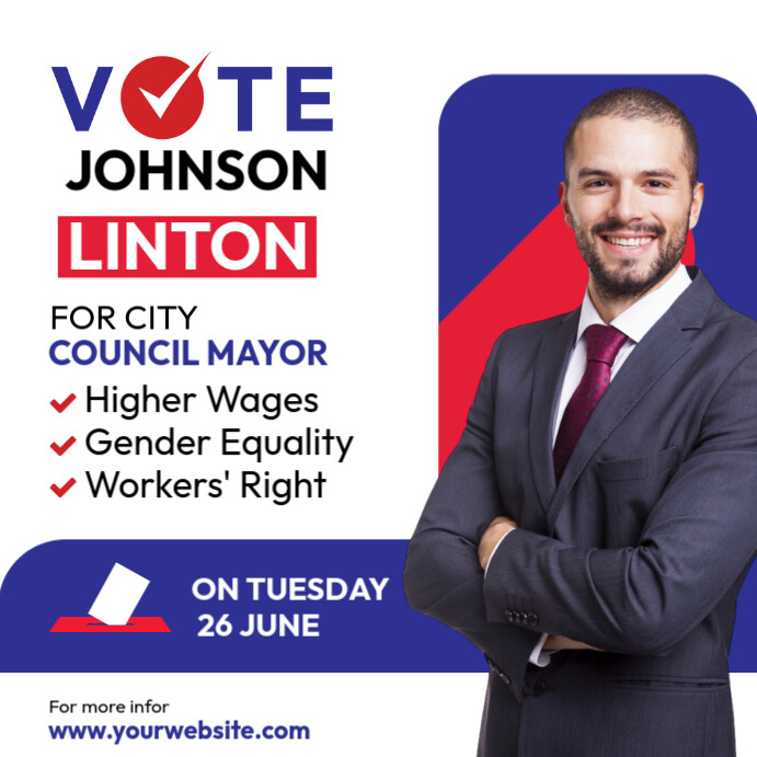 Election Candidate Poster Template | PosterMyWall