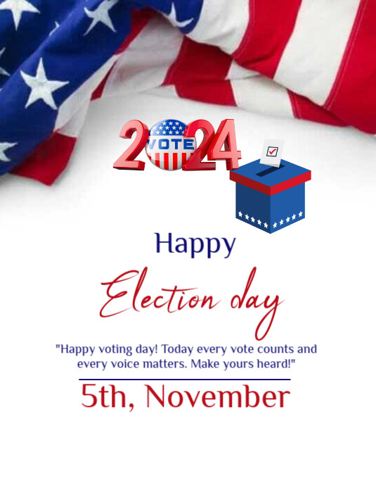 Copy of Election day USA flyer Template 2024 | PosterMyWall