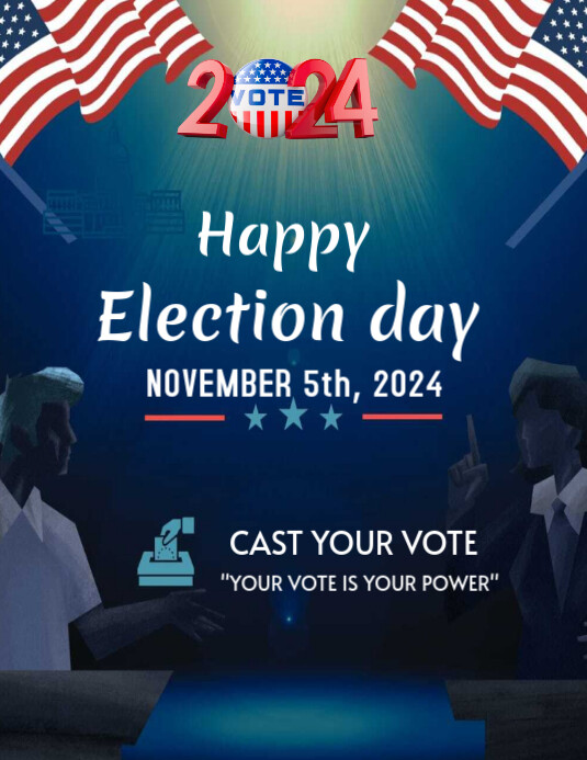 Election Day USA Flyer Template 2024 | PosterMyWall