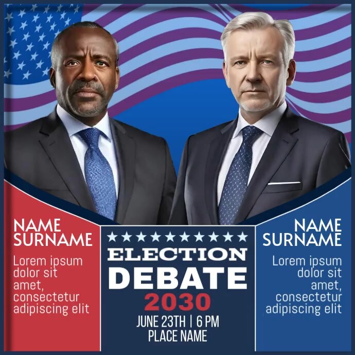 Election Debate Club Poster Flyer Template De | PosterMyWall