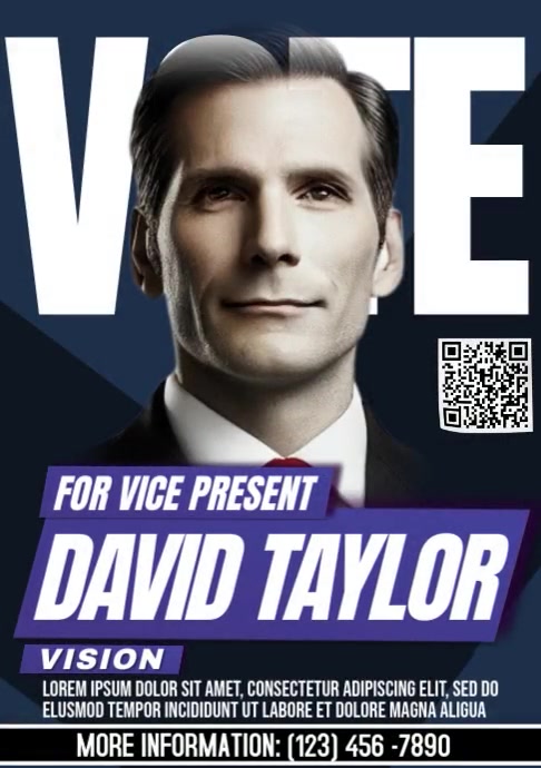 Election Flyer David Taylor Template | PosterMyWall