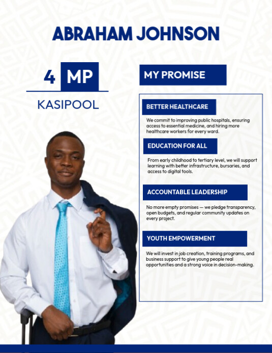 Copy of Election manifesto campaign poster design | PosterMyWall