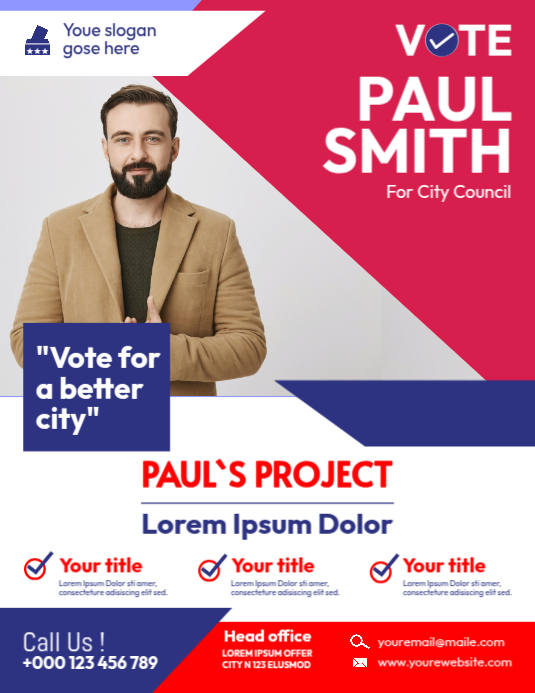 Election Poster flyer template | PosterMyWall