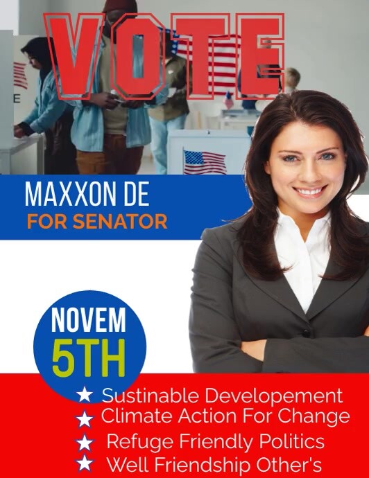 Election Usa vote 2024 Flyer Template | PosterMyWall