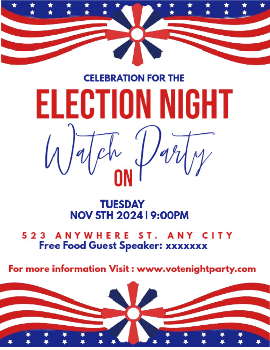 Election Watch Party Invitation Template | PosterMyWall