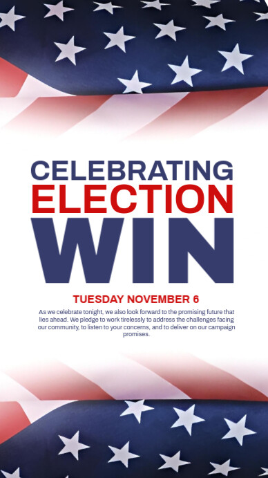 Election winning celebration Template | PosterMyWall