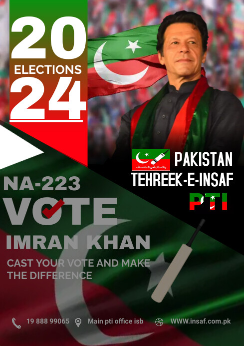 Elections pakustan 2024 Template | PosterMyWall