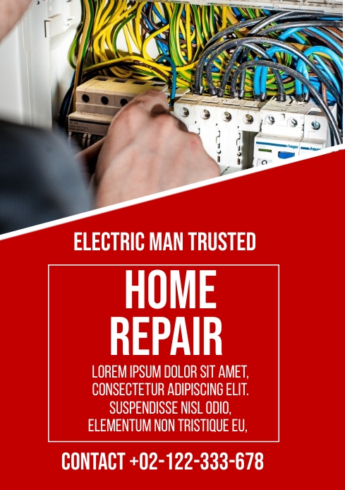 ELECTRIC REPAIR Template | PosterMyWall