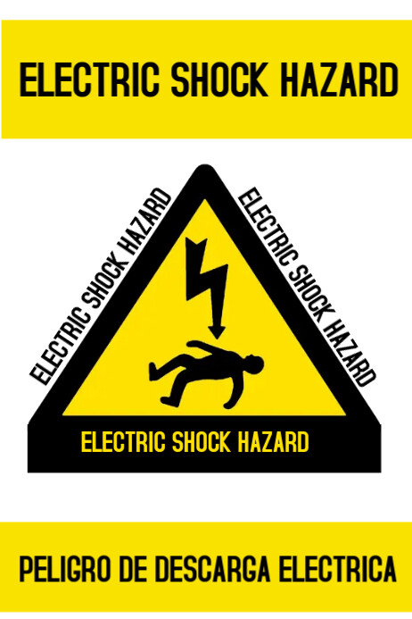 ELECTRIC SHOCK HAZARD Template | PosterMyWall