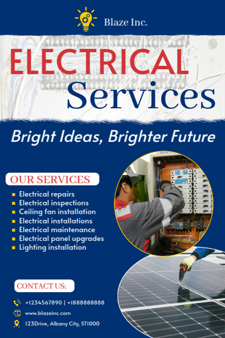Electrical Professional Services Ad Template | PosterMyWall