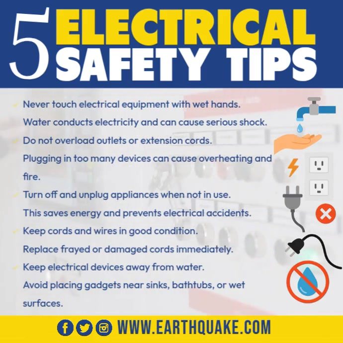 Electrical Safety Tips Template | PosterMyWall