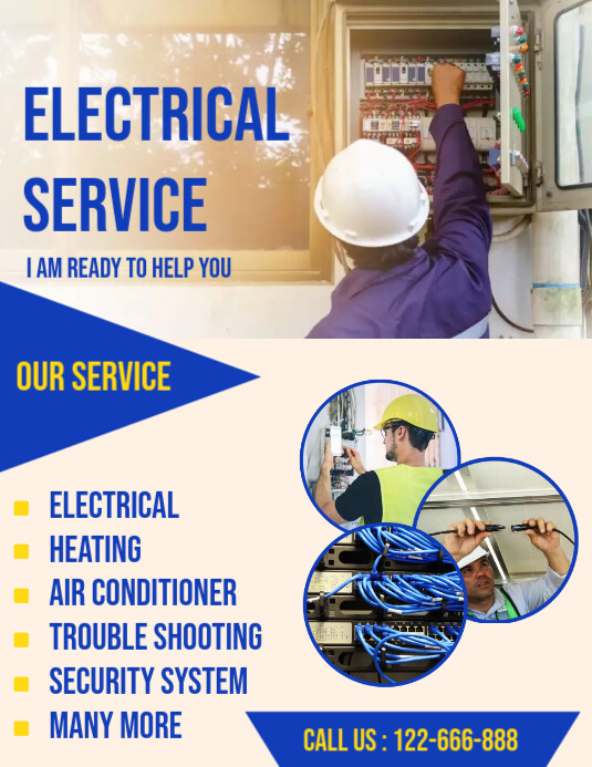 Electrical service flyers Template | PosterMyWall