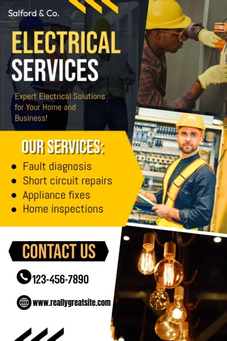 Electrical Service Solutions Template | PosterMyWall