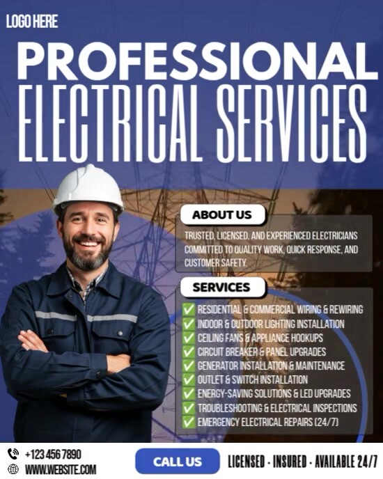 Electrical Service Template | PosterMyWall