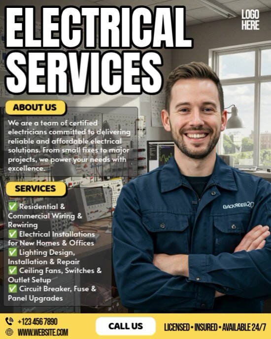 Electrical Service Template | PosterMyWall