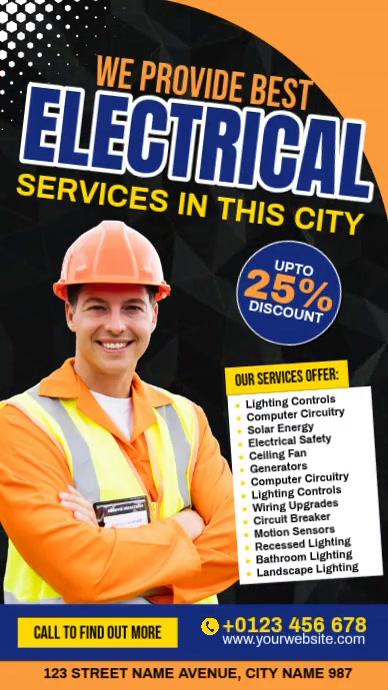 Electrical Services Ads Template | PosterMyWall