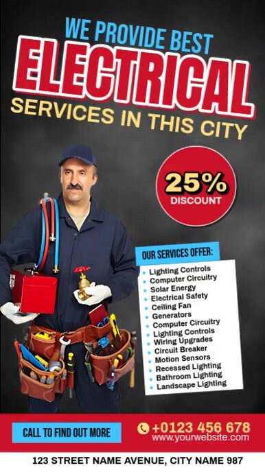 Electrical Services Ads Template | PosterMyWall