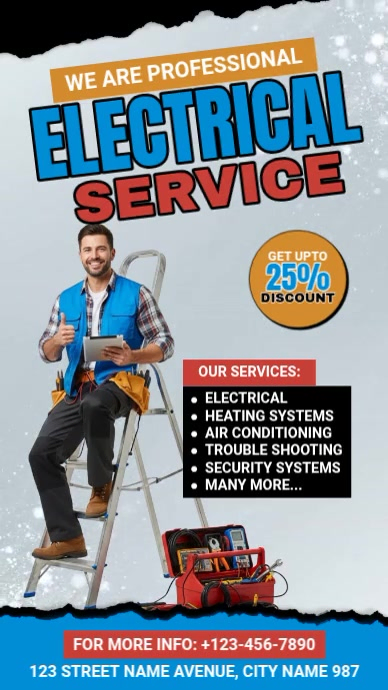Electrical Services Ads Template | PosterMyWall