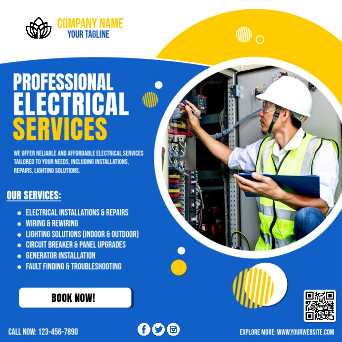 electrical services Template | PosterMyWall