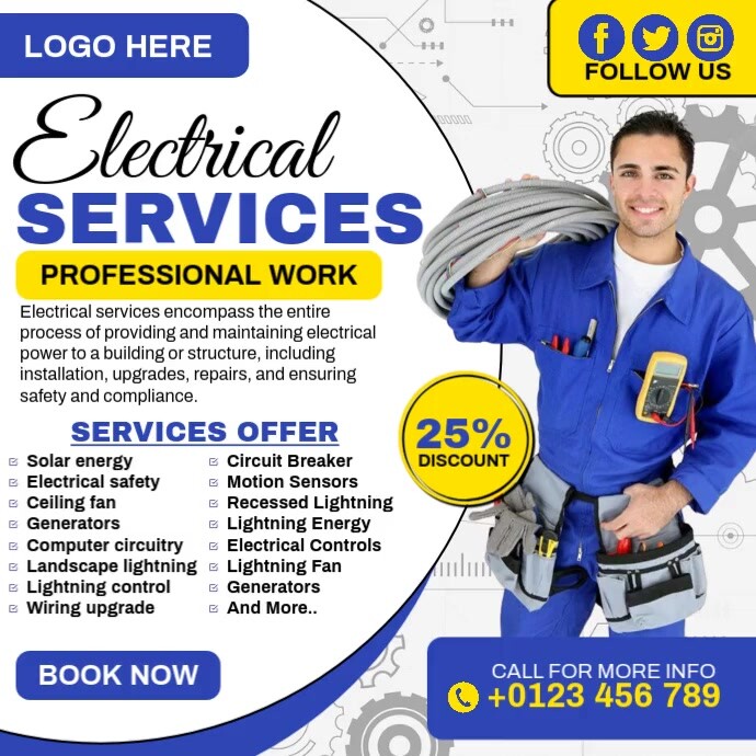 Copy of Electrical Services | PosterMyWall