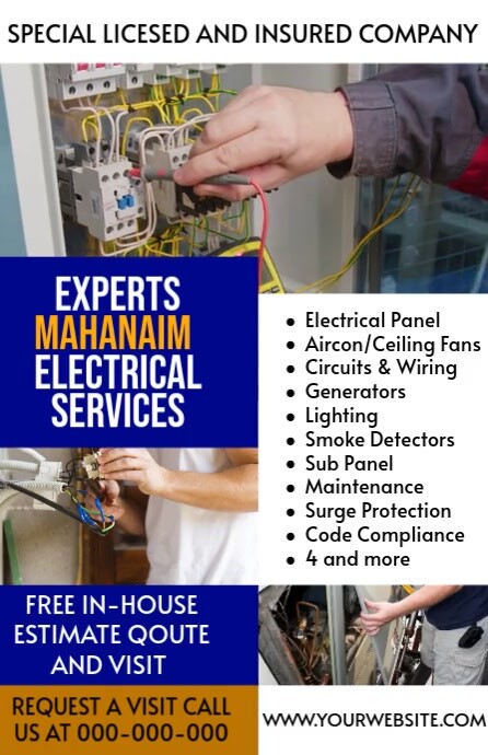 electrical services flyer template | PosterMyWall