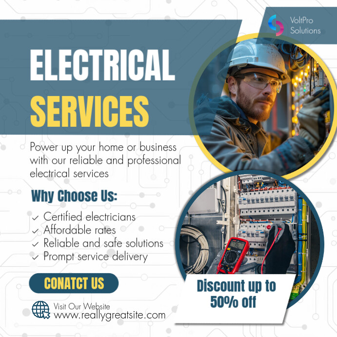 Electrical Services Poster Template | PosterMyWall