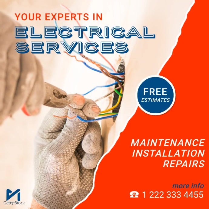 Electrical Services Social Media Template | PosterMyWall