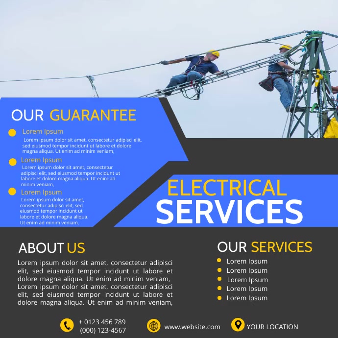 ELECTRICAL SERVICES VIDEO TEMPLATE.C | PosterMyWall