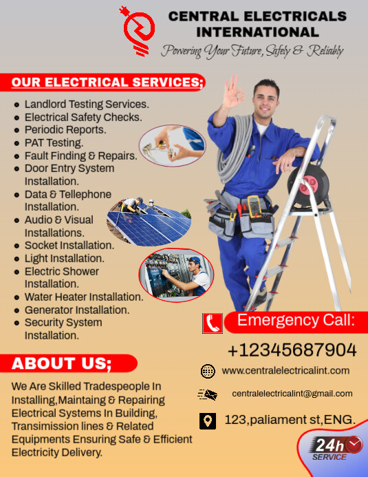 Electrician Flyer Design Template | PosterMyWall