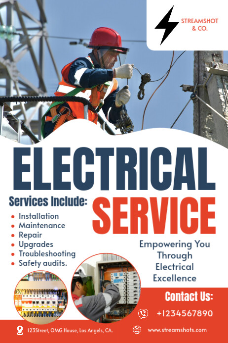 Copy of Electrician Profession Services Ad | PosterMyWall