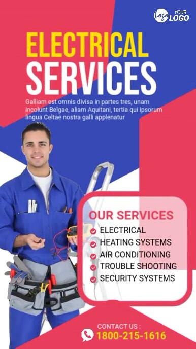 Plantilla de Electrician Service Ad Template | PosterMyWall