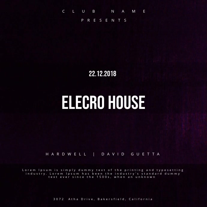 Electro House Party Template | PosterMyWall