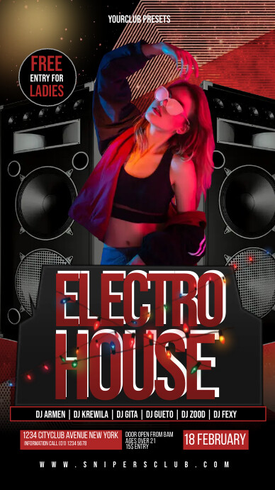 Electro House Party Template | PosterMyWall