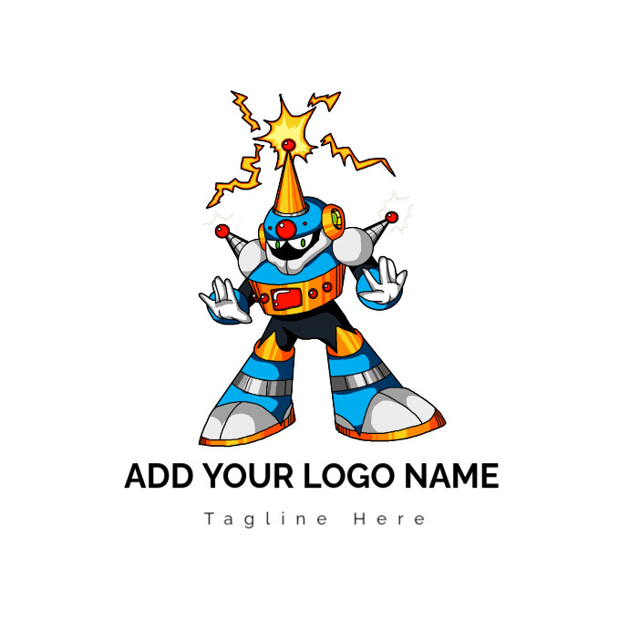 Electro Man Merry Christmass Electricity Free Content Logo Templat ...