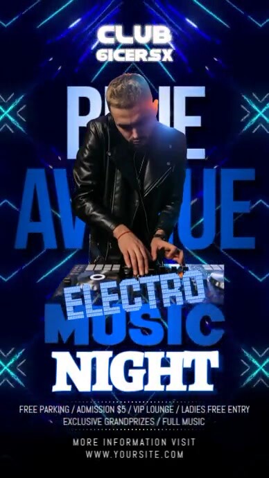 Plantilla de Electro Music Night | PosterMyWall