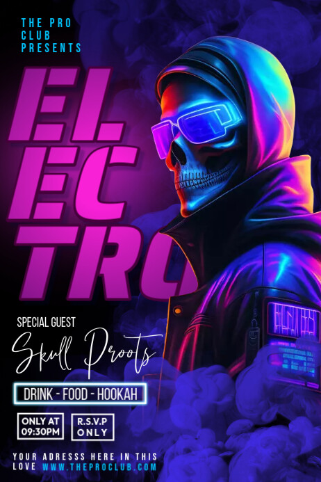 Electro Music Poster Template | PosterMyWall