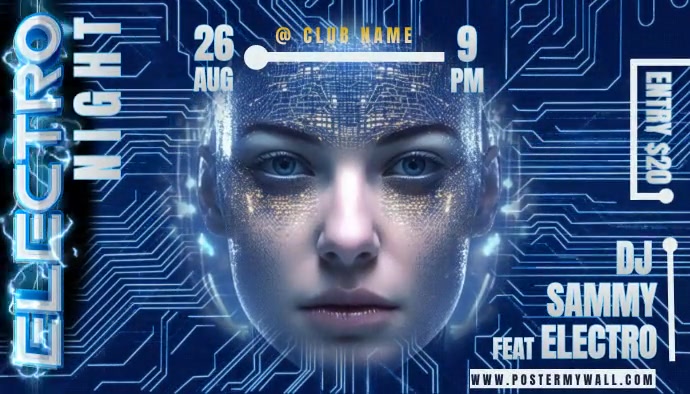 Electro Night, Music Night Blog Template | PosterMyWall