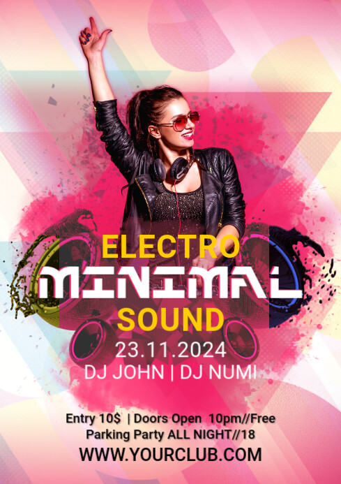 electro night club music party flyer Template | PosterMyWall